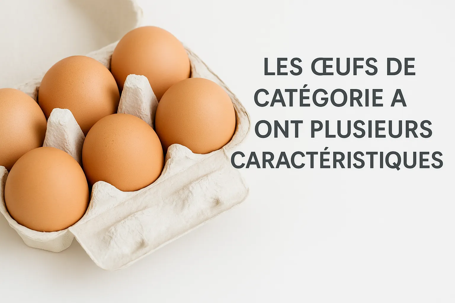 Les œufs de catégorie A ont plusieurs caractéristiques : lesquelles